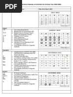 School Calendar of Activities Sample | PDF
