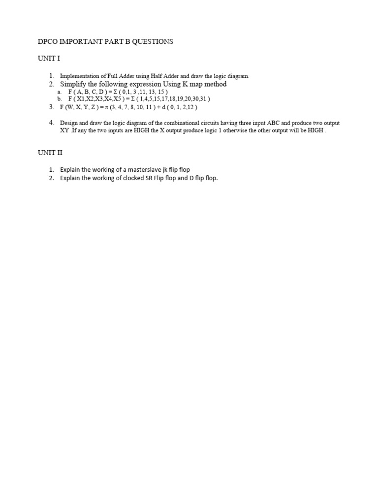 Dpco Important Part B Questions | PDF Dpco Important Part B Questions | PDF
