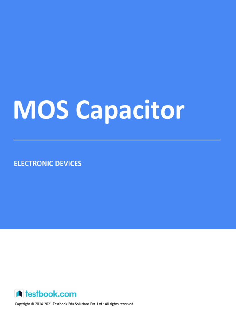 MOS Capacitor - Study Notes | PDF