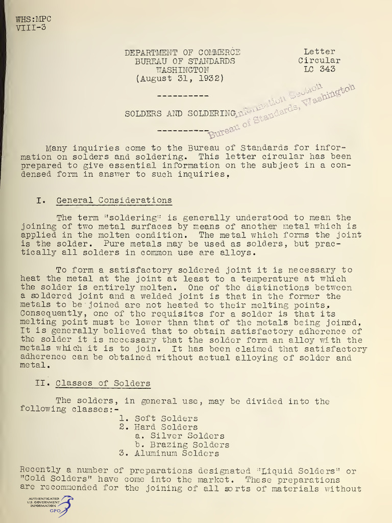 Govpub C13 | PDF | Solder | Soldering