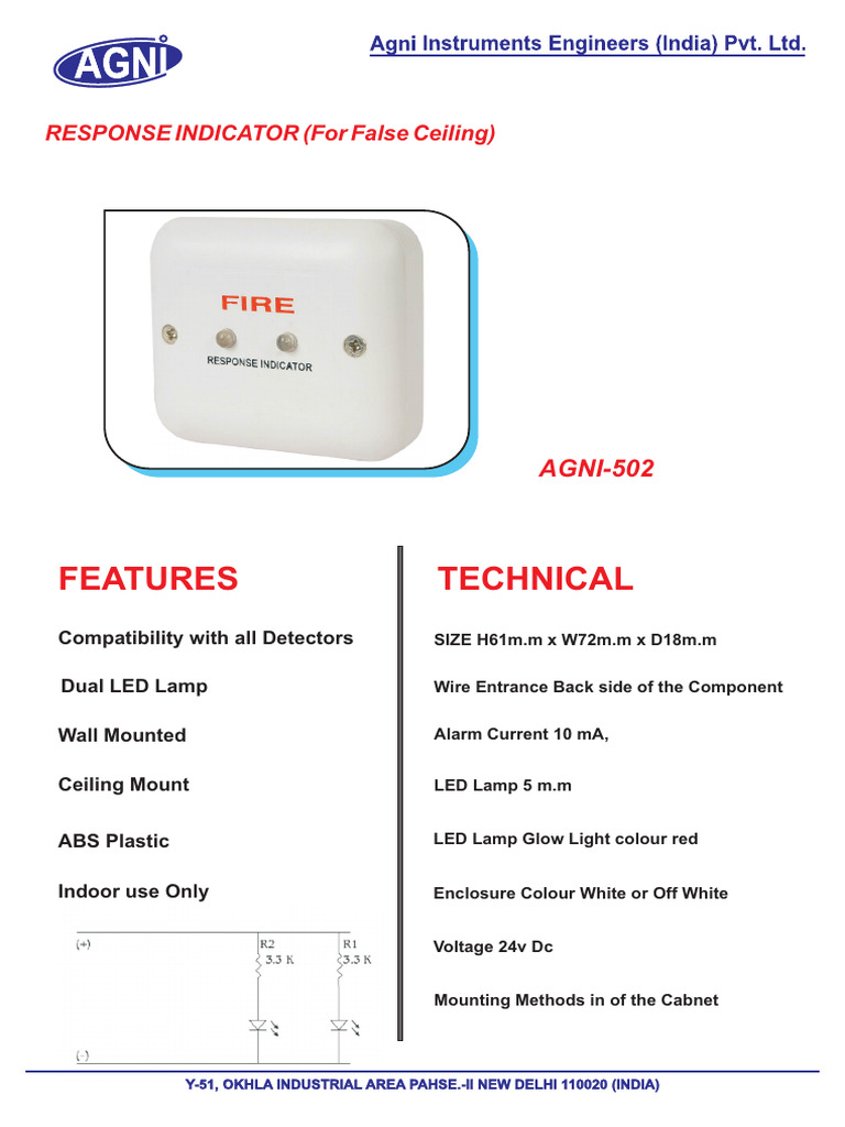 Agni Response Indicator Datasheet | PDF