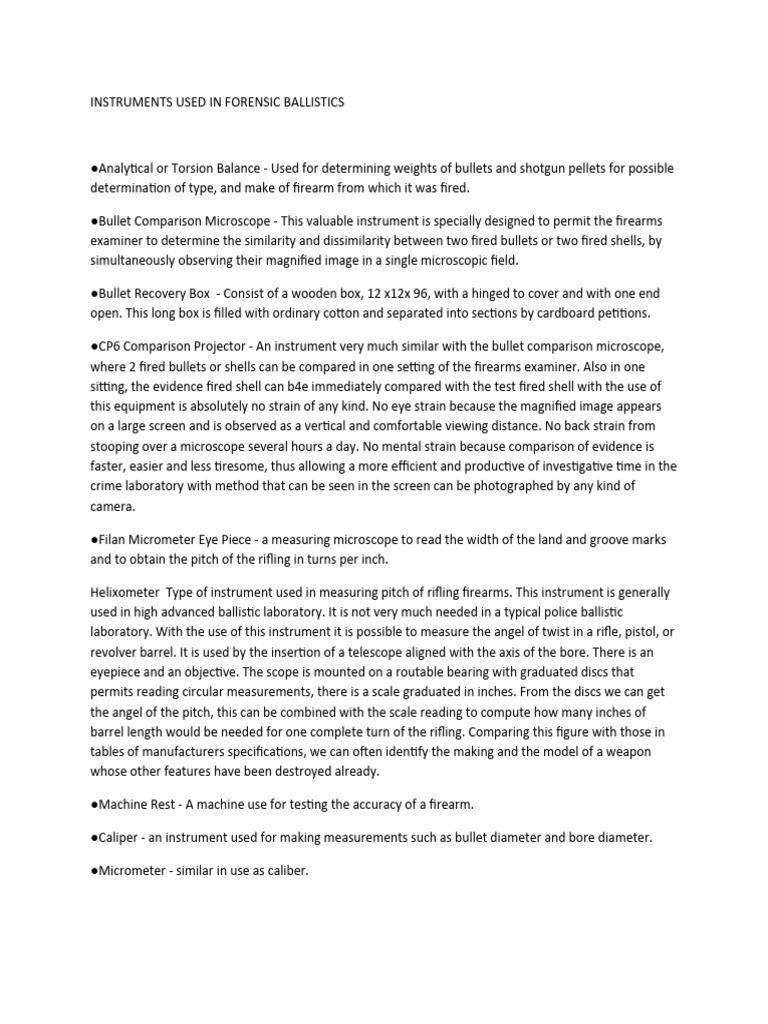 CP6 Comparison Projector in Ballistics | PDF