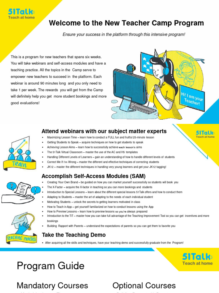 New Teacher Camp Program Overview | PDF