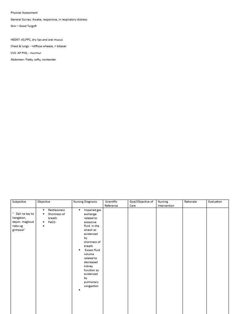 Physical Assessment - Today | PDF | Clinical Medicine | Medical Specialties