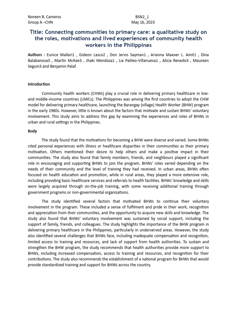 Annotated Reading CHN1 | PDF