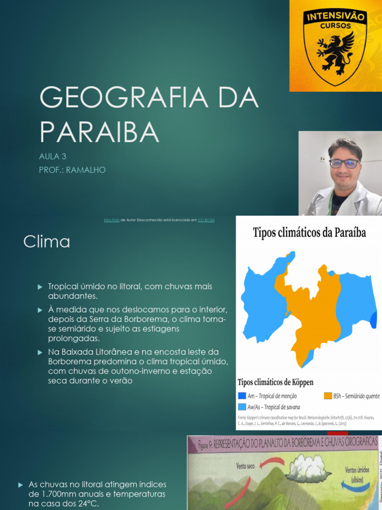 Geografia Da Paraiba - Aula 3 | PDF | Geociências | Clima