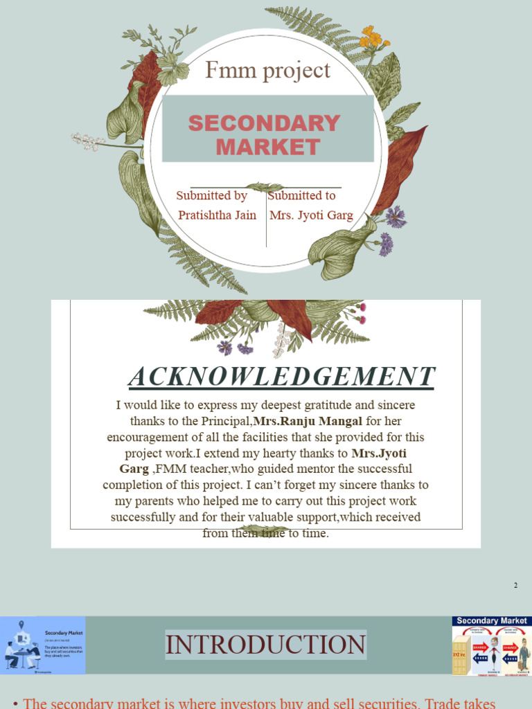 FMM Project | PDF | Stocks | Securities (Finance)