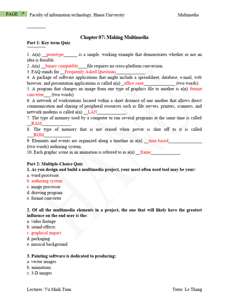 Week08 - Tut07 | PDF | Multimedia | Application Software
