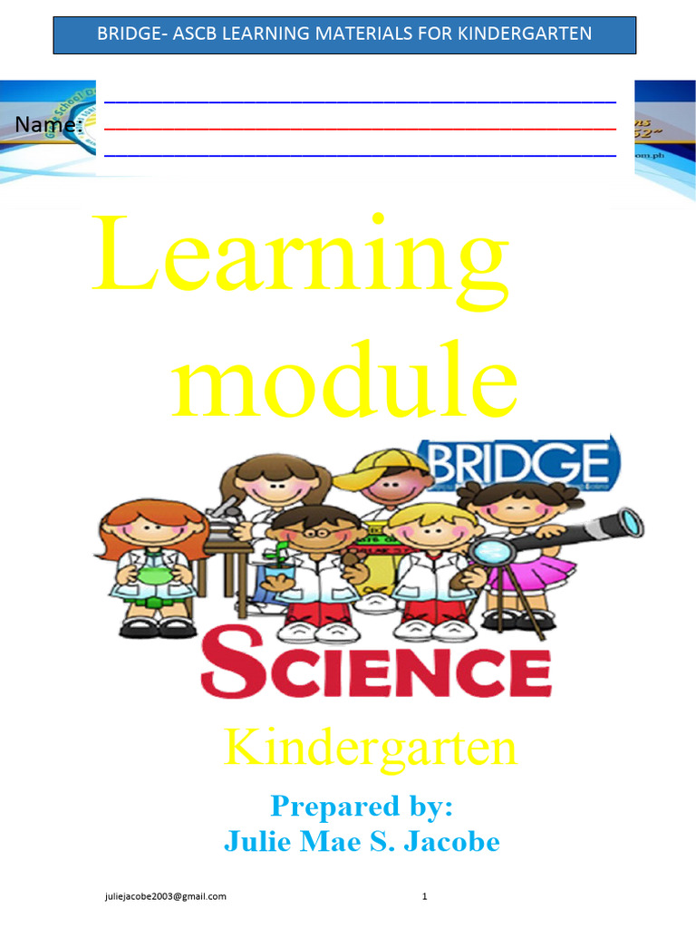 New Kinder Science Module 3 | PDF