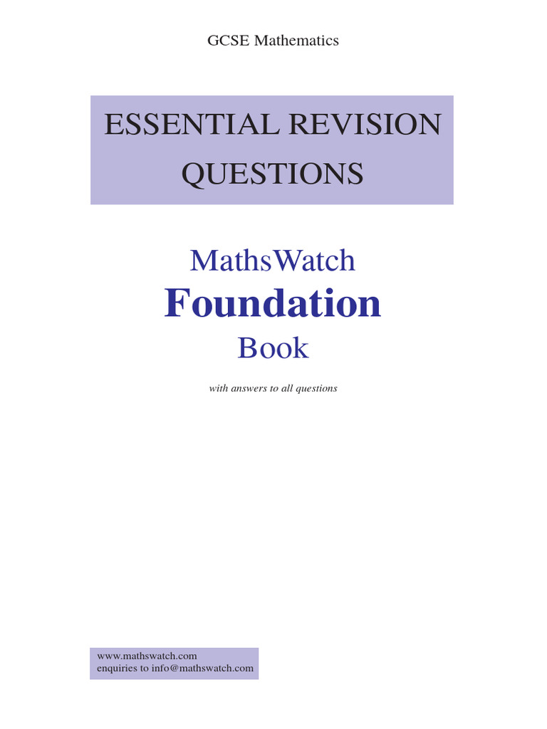 GCSE Maths Revision Questions Guide | PDF | Mathematics | Euclidean ...