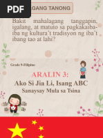 9 Aralin 4 Ako Si Jia Li, Isang Abc | PDF