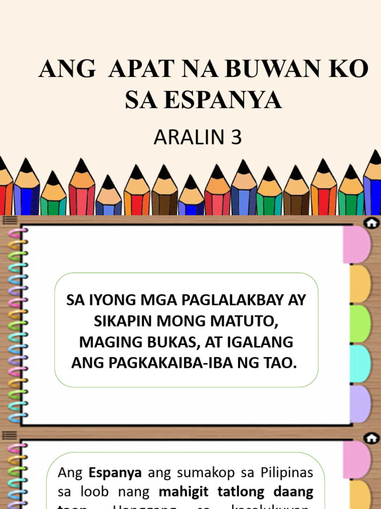 Ang Apat Na Buwan Ko Sa Espanya | PDF
