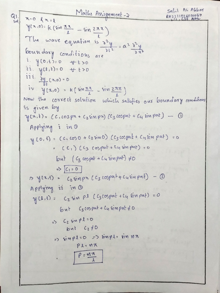 Maths Assignment 2 | PDF