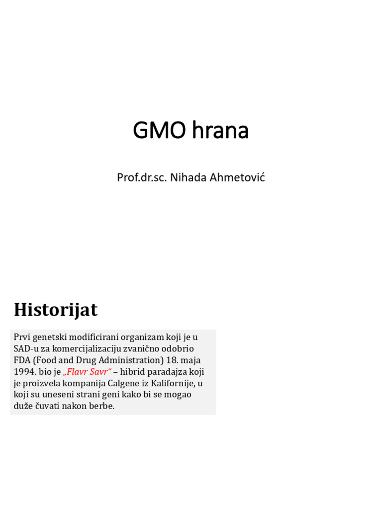 MF GMO Hrana | PDF