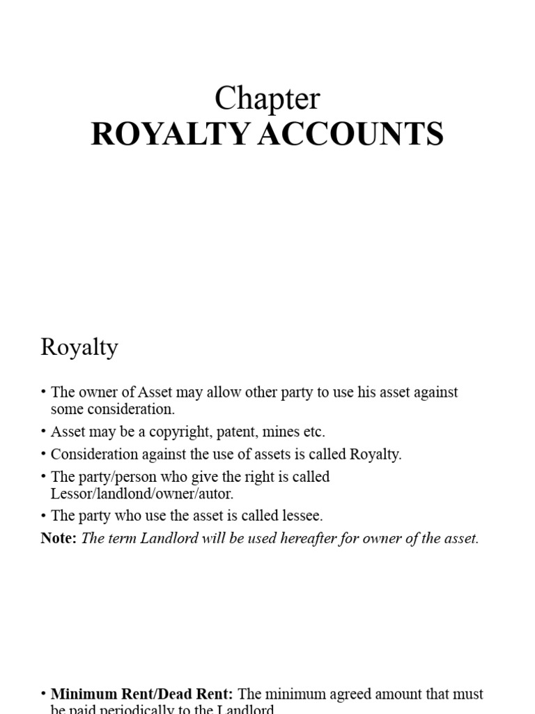 Royalty Accounts | PDF | Lease | Royalty Payment