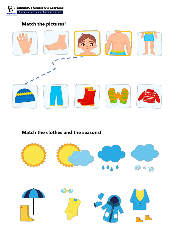 Matching Clothes and Seasons 4 | PDF