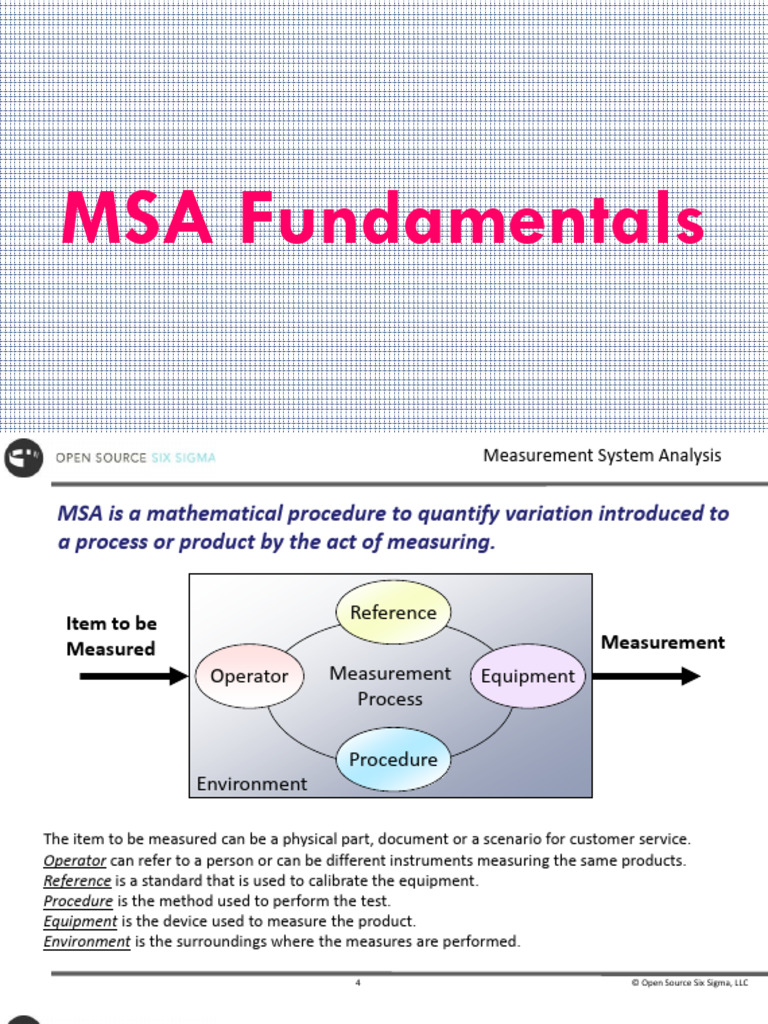 MSA Fundamentals | PDF | Accuracy And Precision | Science