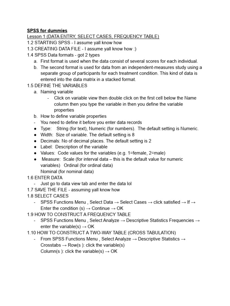 SPSS For Dummies | PDF | P Value | Spss