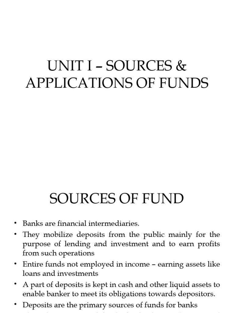 Sources Applications of Funds | PDF | Basel Iii | Basel Ii