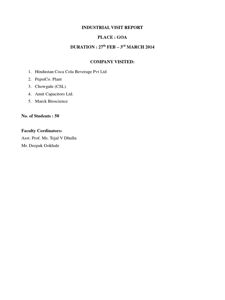 Goa IV 2014 | PDF | Pepsi Co | The Coca Cola Company