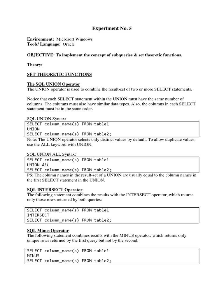 (BCSC0802) DBMS Lab Practical Assignment #5 | PDF | Teaching Methods ... (BCSC0802) DBMS Lab Practical Assignment #5 | PDF | Teaching Methods ...
