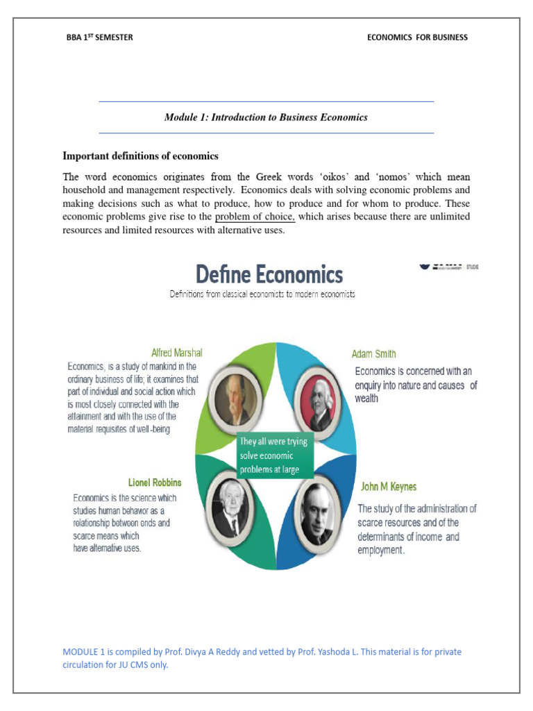 Module 1 - Introduction To Business Economics-1 | PDF | Economics ...