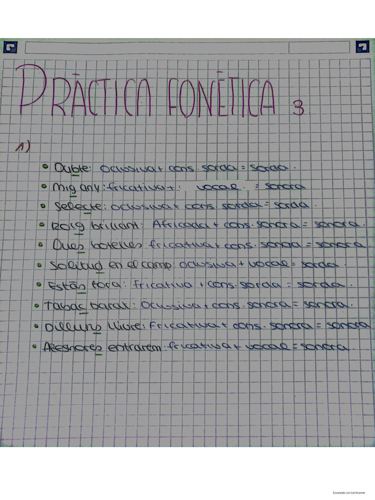 2a Pràctica de Fonètica | PDF