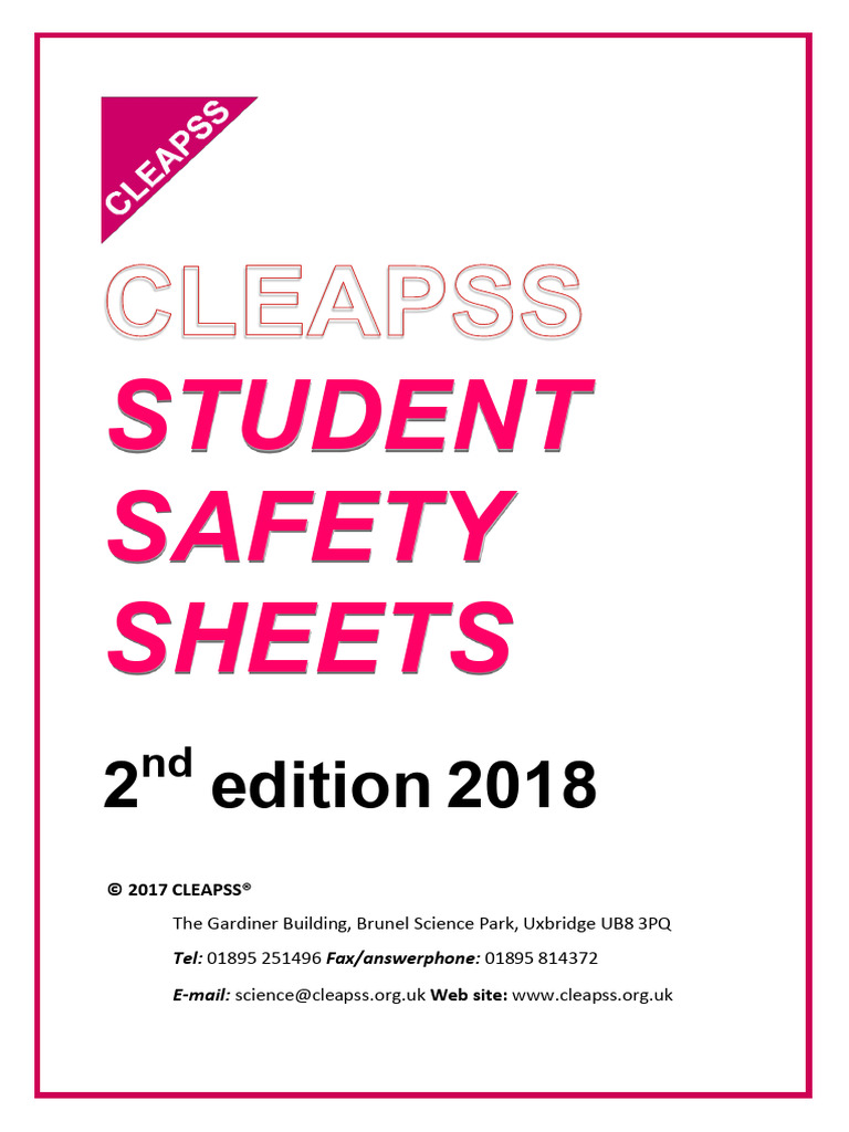 CLEAPSS Student-Safety-Sheets-ALL 1 | PDF