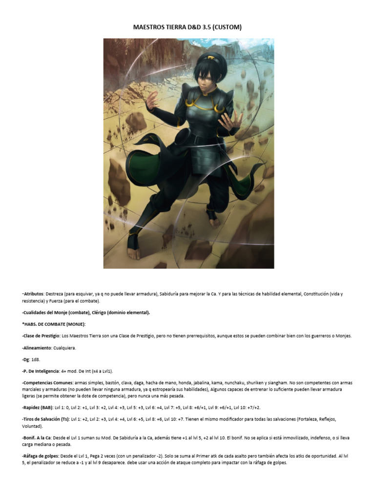 Maestros - Tierra - DND - 3.5 (Alejo Biurra) | PDF | Tierra | Lava