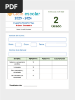 Formato Boletas 1° A 6° 2024-2025 | PDF | Educación primaria | Escuelas