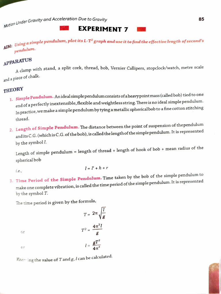 Practical Pdf Pendulum Mechanics