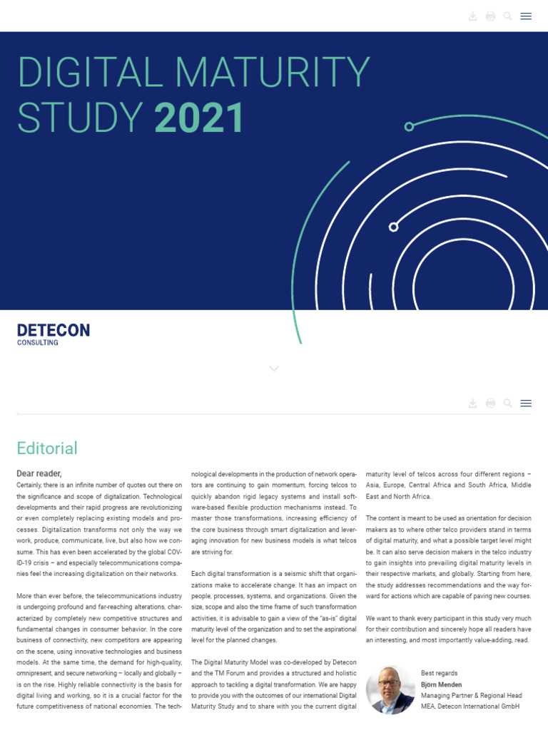 Digital Maturity in Telecoms 2021 | PDF | Strategic Management ...