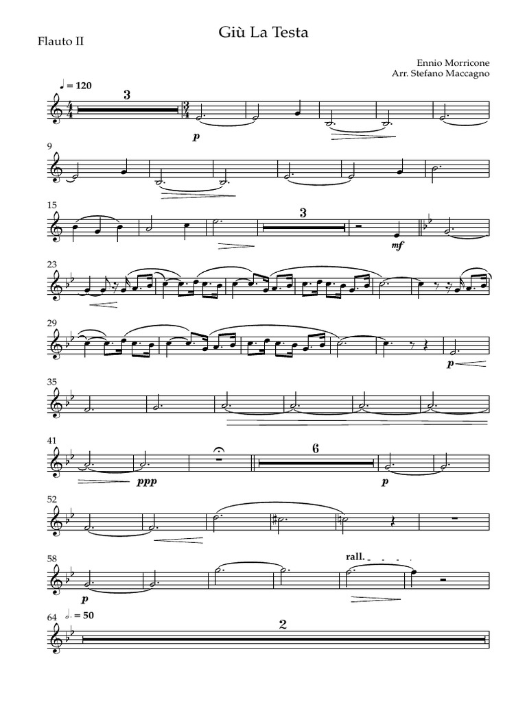 Civica Morricone - Flauto II | PDF