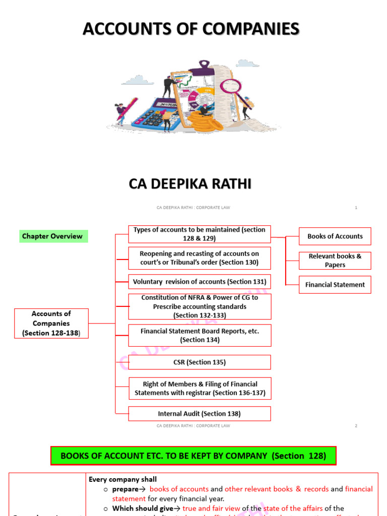 Company Accounts Compliance Guide | PDF | Financial Statement | Audit