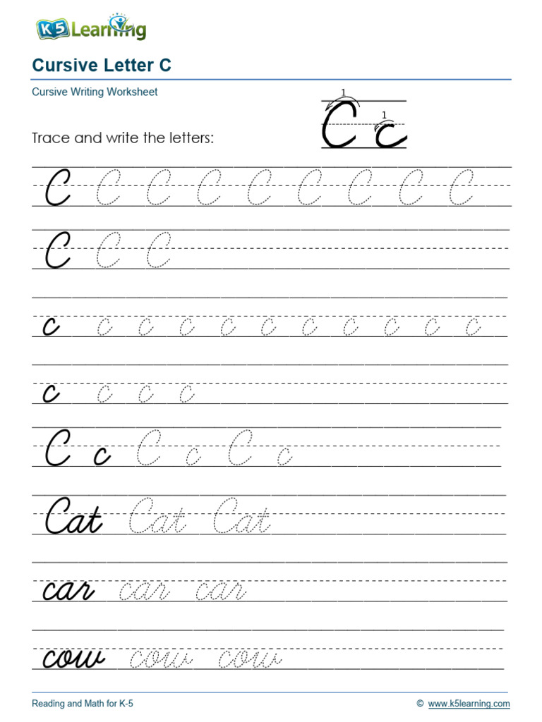Handwriting Letters CC Printable | PDF