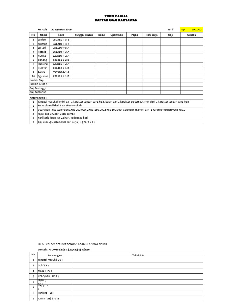 Soal Latihan Akuntansi Spreadsheet Pdf