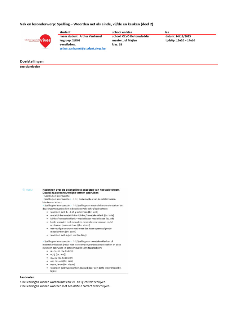 TAAL - Thema 3 Les 18 Deel 2 | PDF