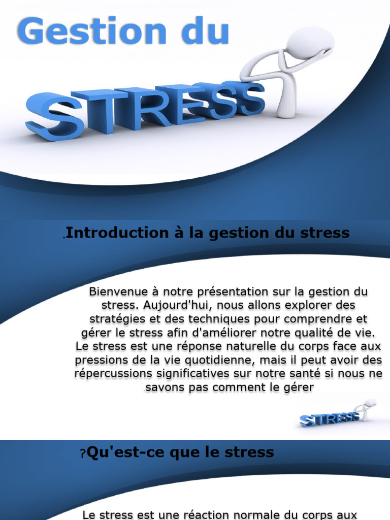 Gestion Du Stress | PDF | Développement personnel | Bien-être