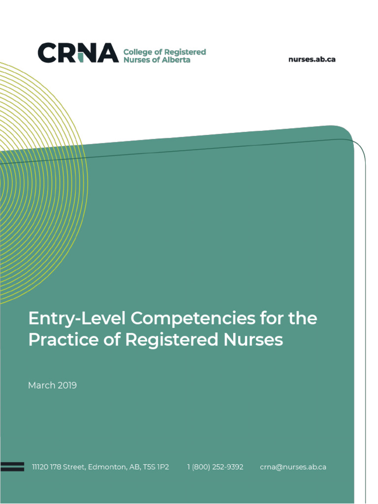 CARNA Entry to Practice Competencies | PDF | Nursing | Health Care