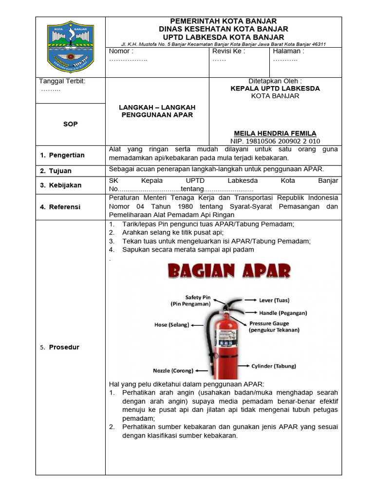 Panduan Penggunaan APAR yang Tepat | PDF