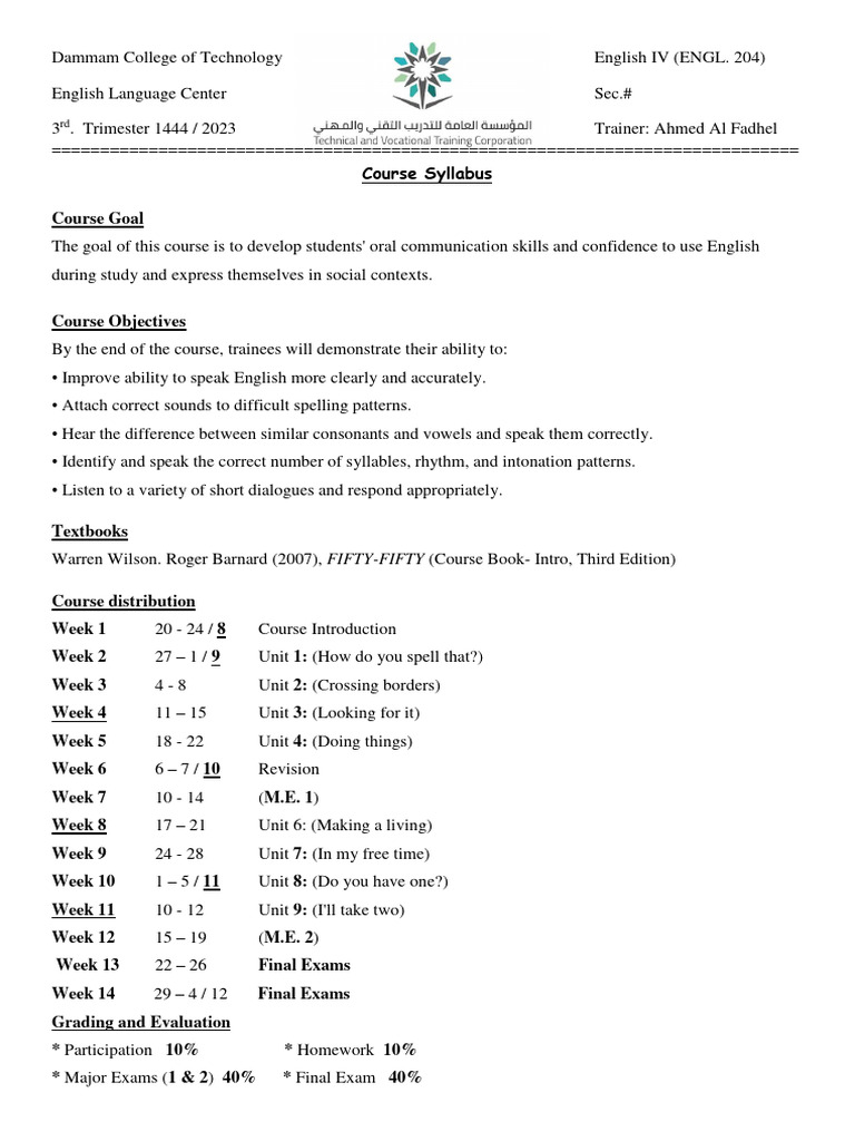 ENGL 204 Syllabus | PDF