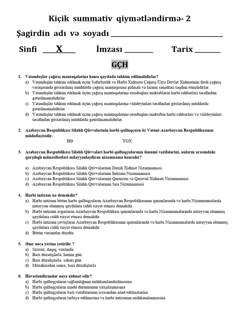 GCH X Sinif ksq2 4 | PDF