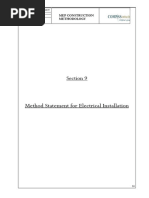 Method Statement For Mep Installations PDF | PDF | Electrical Wiring ...