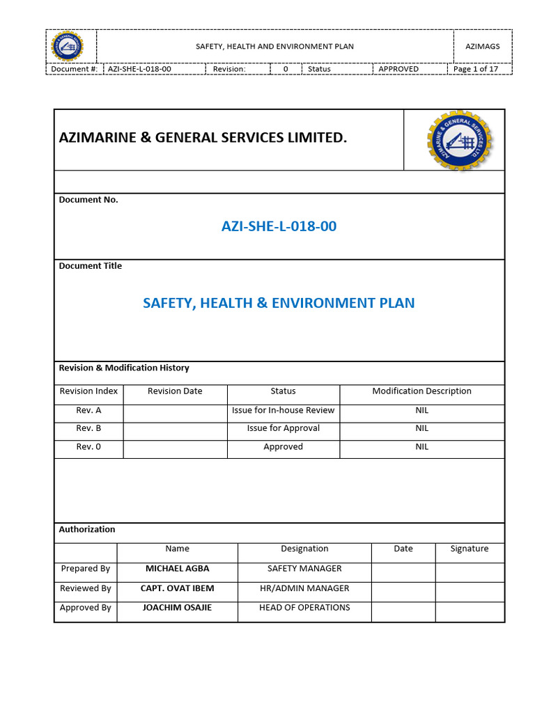 Appendix 10 - SHE Plan | PDF | Personal Protective Equipment ...