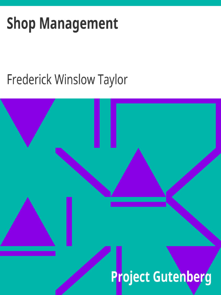 Shop Management - Frederick Winslow Taylor | PDF | Employment | Piece Work