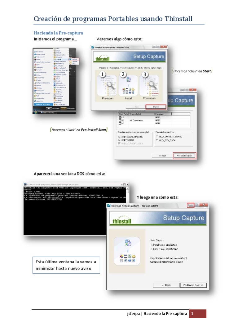 Crear Programas Portables con Thinstall | PDF | Archivo de computadora | Programa de computadora