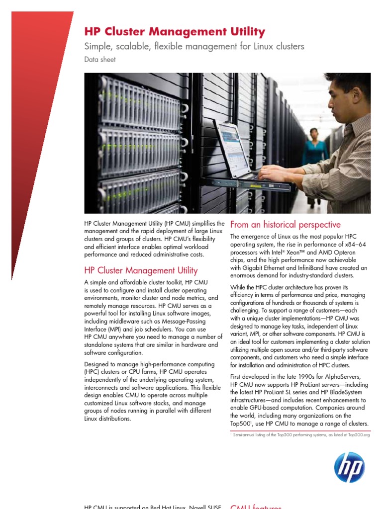 Brochure Cluster Management Utility | PDF | Computer Cluster ...