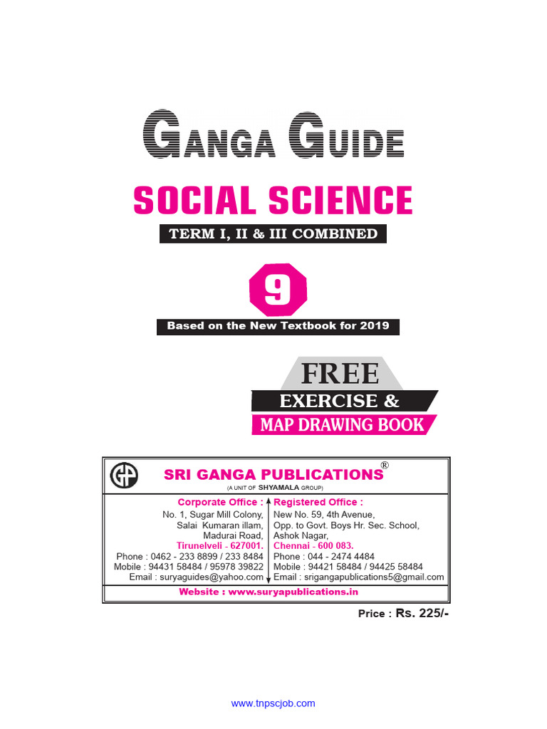 9th Social Science Full Guide in English by Ganga Guide | PDF