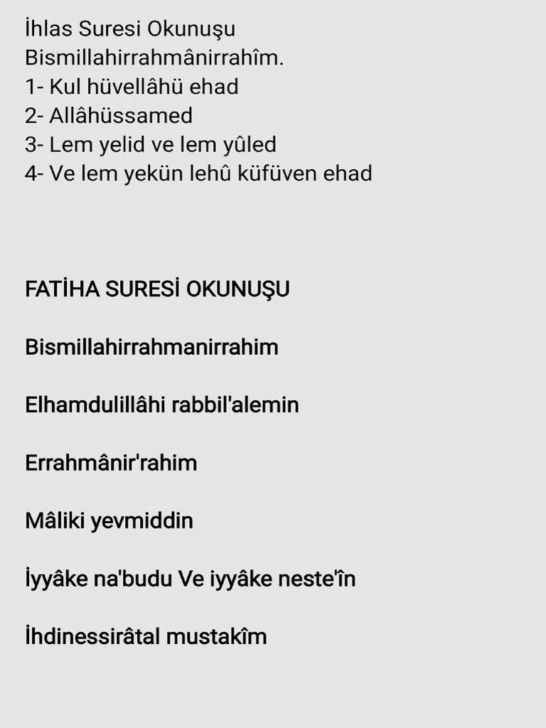 Ayetel kursi,Ixlas,feleg ,nas suresi | PDF