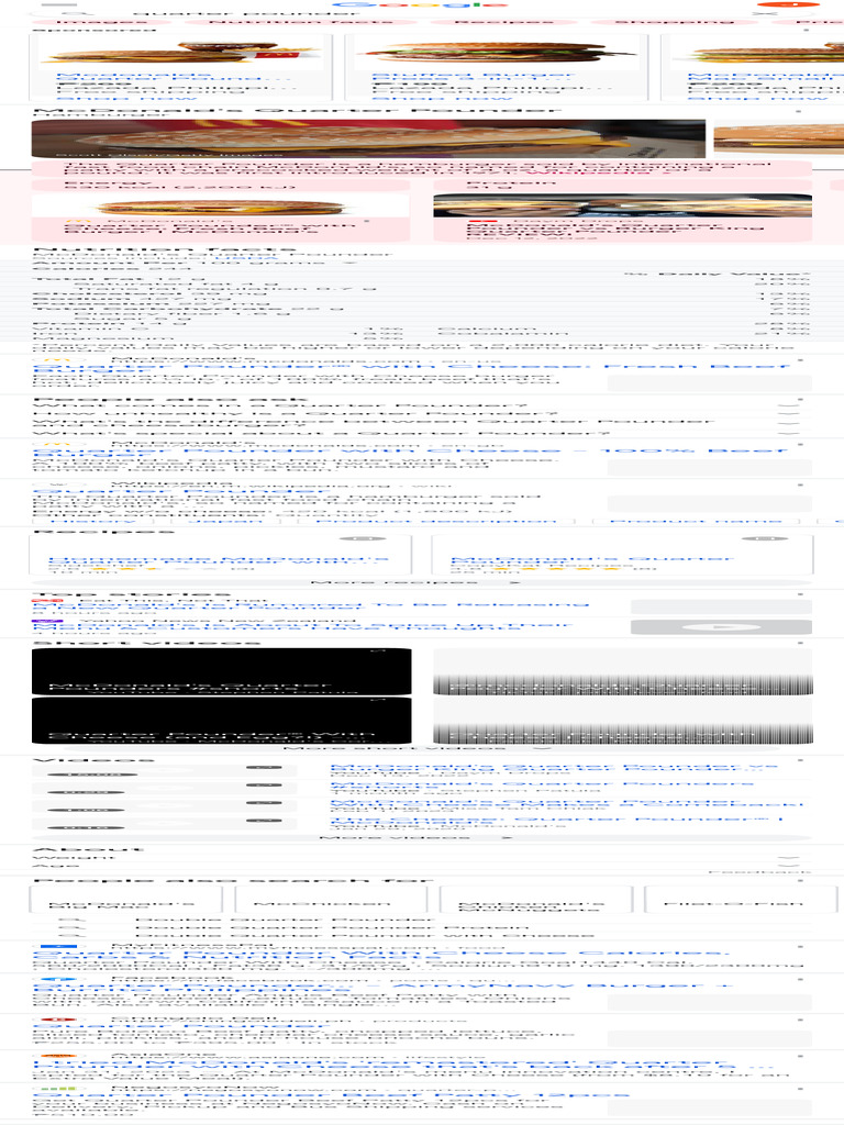 Quarter Pounder - Google Searc | PDF | Hamburgers | Mc Donald's